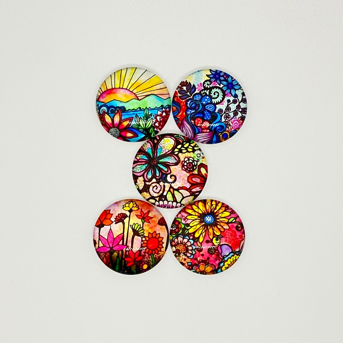 Flower Power Magnets, Refrigerator Magnets, Pretty Magnets, Secret ...