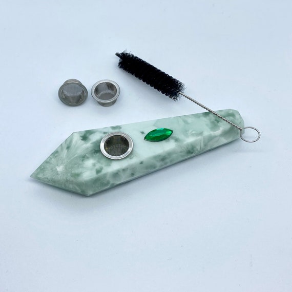 Snowflake Crystal Pipe Natural Stone Pipe Snowflake Wand | Etsy