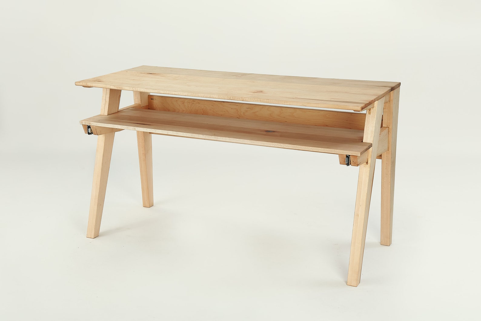 Solid Maple Studio Desk With Piano Drawer - Etsy