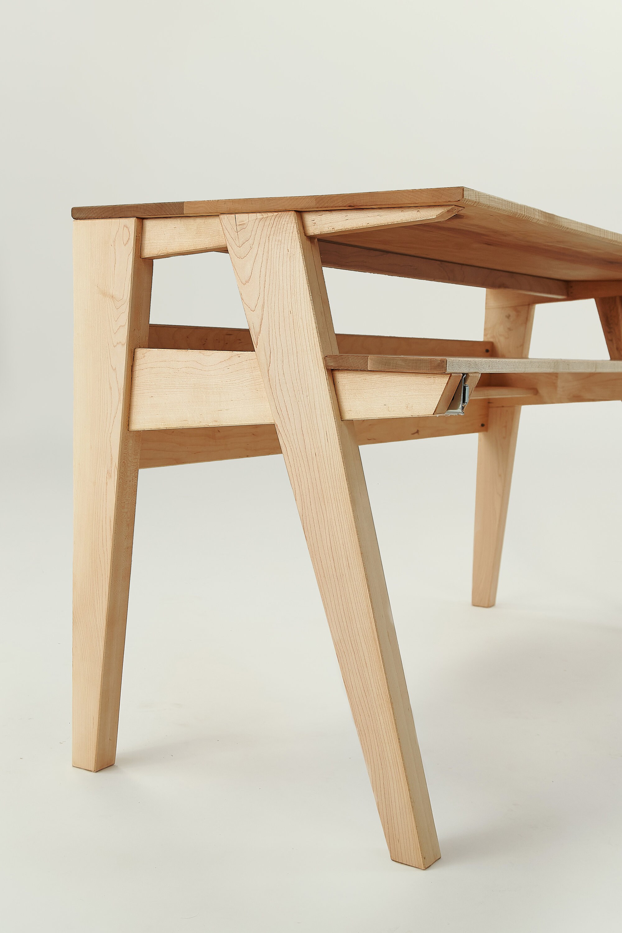 Solid Maple Studio Desk With Piano Drawer - Etsy