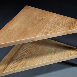 Solid Oak Triangular Side Table/ Nightstand/ Corner Table - Etsy