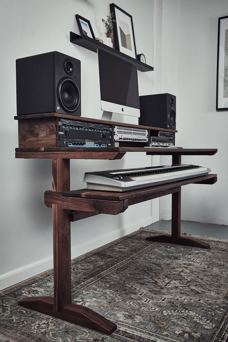 62 Solid Walnut Workstation custom Size Available - Etsy