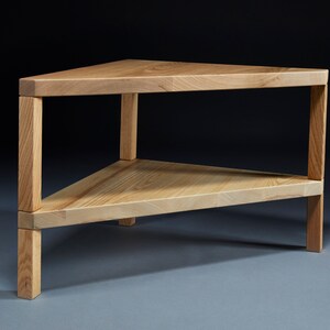 Solid Oak Triangular Side Table/ Nightstand/ Corner Table - Etsy