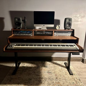 Solid Sit-stand Walnut Studio Desk (customizable) - Etsy
