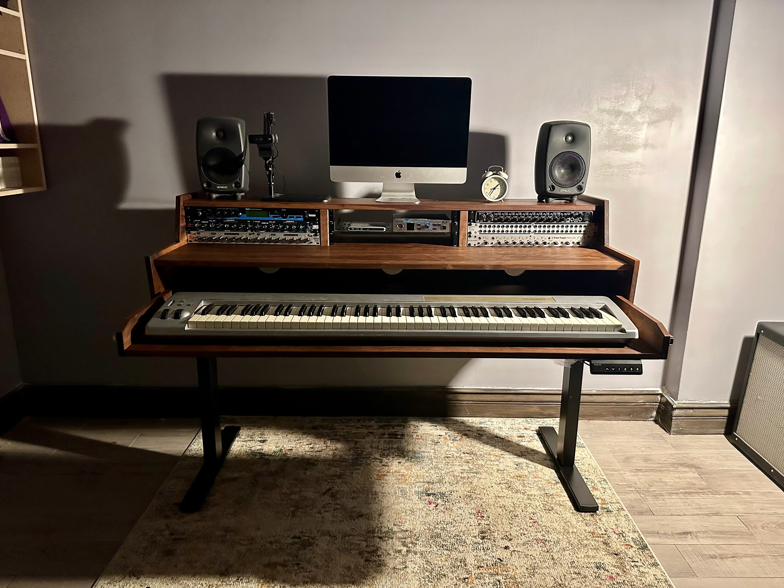 Solid Sit-stand Walnut Studio Desk (customizable) - Etsy
