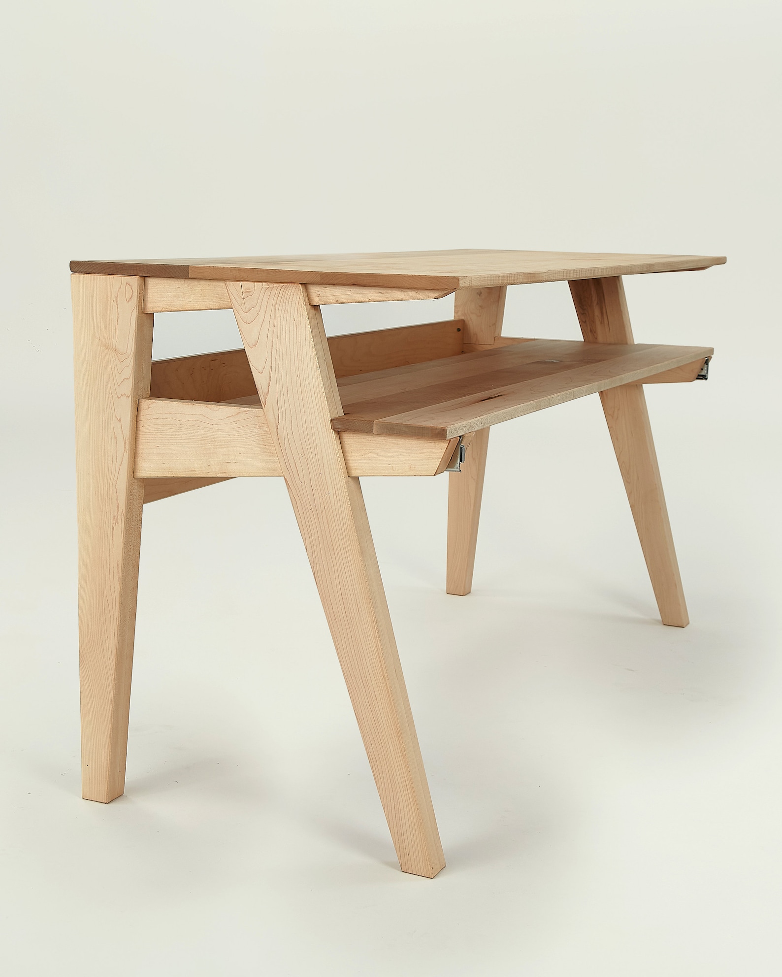 Solid Maple Studio Desk With Piano Drawer - Etsy