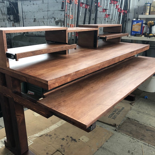 Studio Desk With Keyboard Tray - Etsy