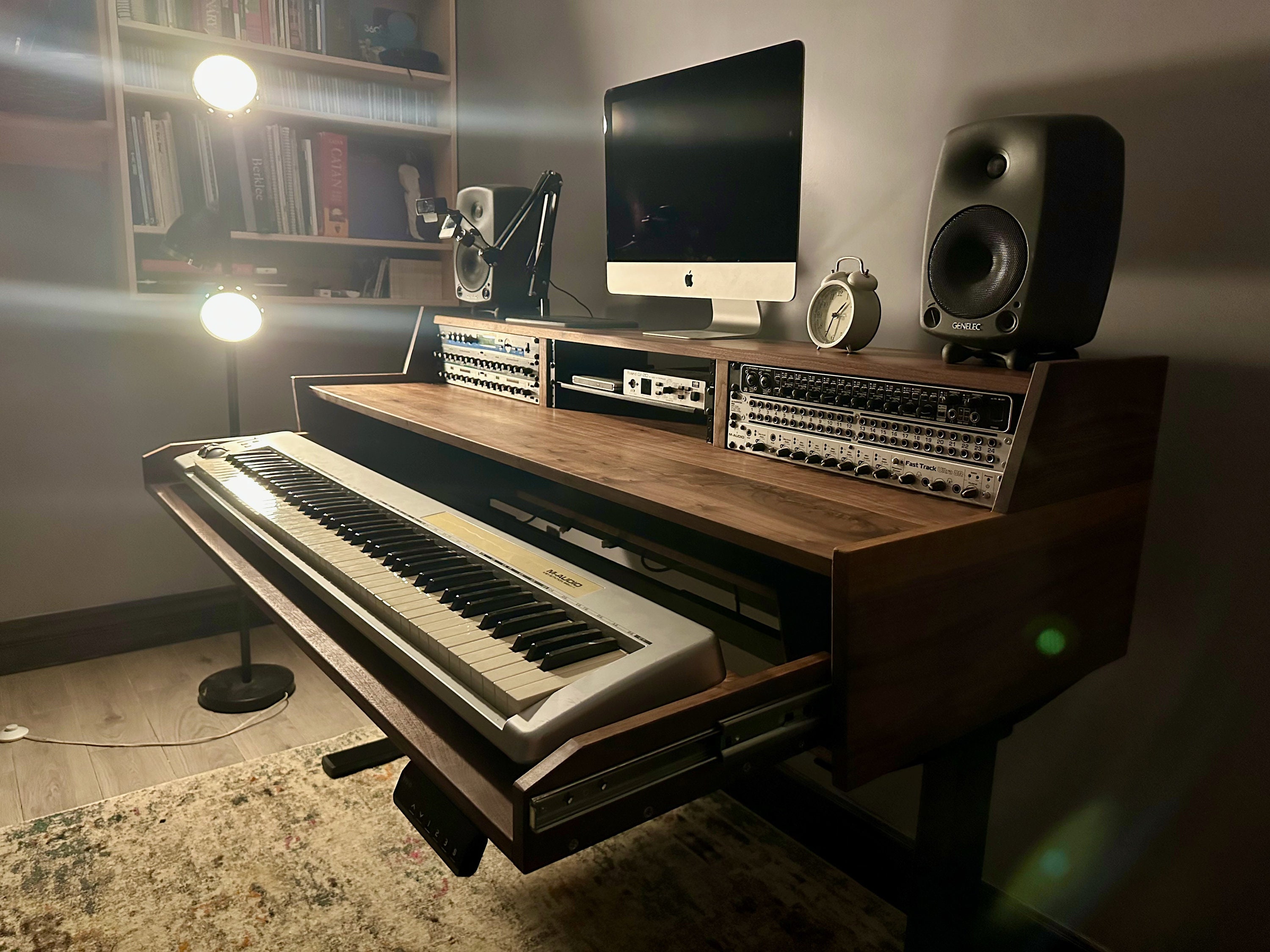 Solid Sit-stand Walnut Studio Desk (customizable) - Etsy