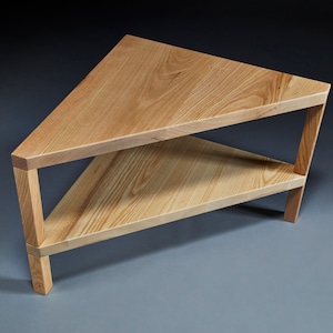 Solid Oak Triangular Side Table/ Nightstand/ Corner Table - Etsy