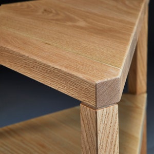 Solid Oak Triangular Side Table/ Nightstand/ Corner Table - Etsy