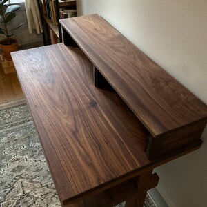 42" Solid Walnut Workstation (custom Size Available) - Etsy