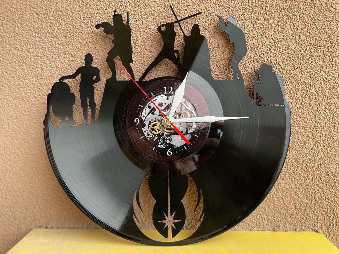 Star Wars Vinyl Clock, Vinyl Record Wall Clock Star Wars Gift Idea for ...