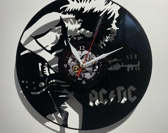 Vinyl Wall Clock ACDC Room Home Decor Unique Design Modern - Etsy
