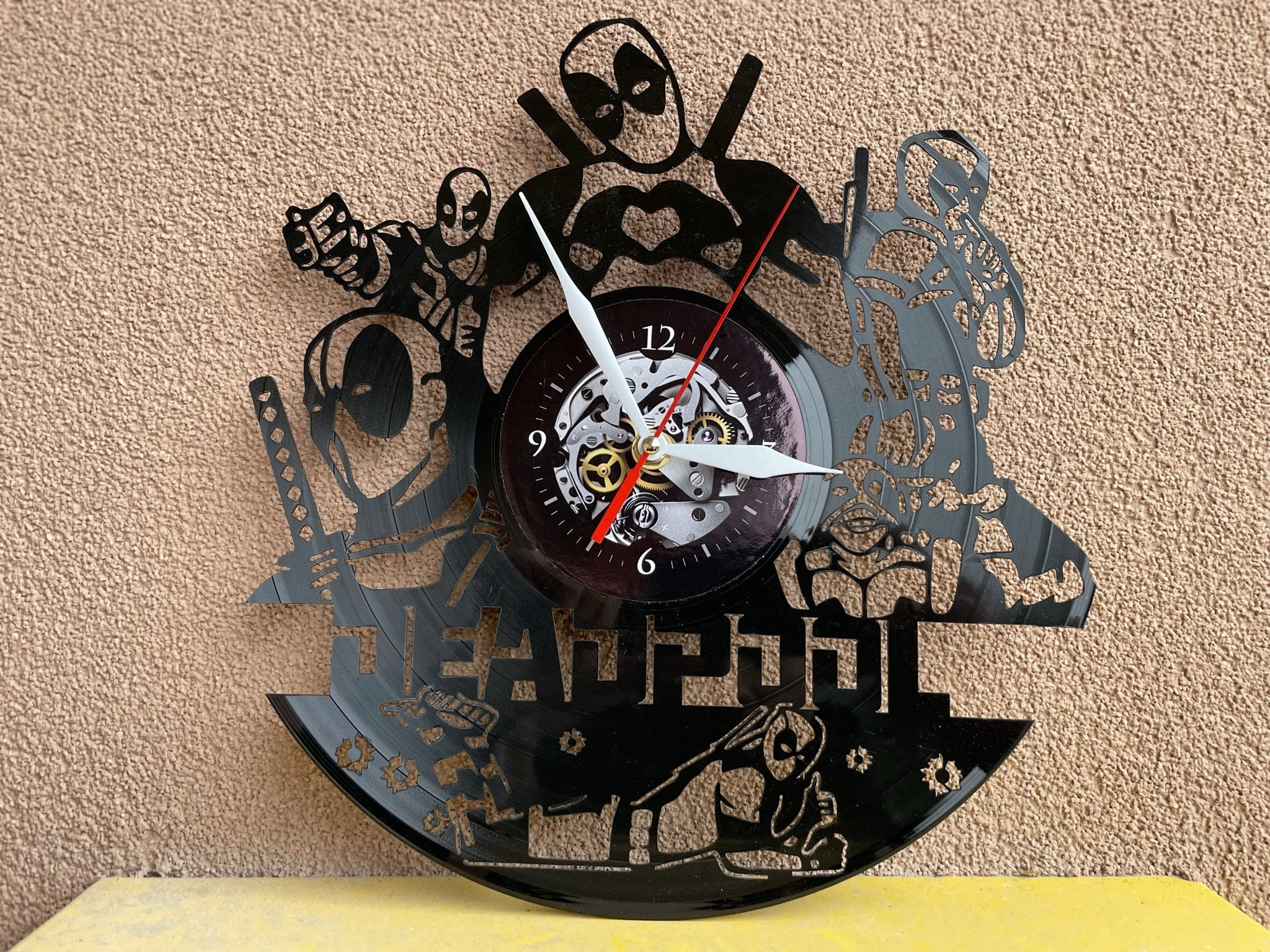 Deadpool Vinyl Clock - Etsy