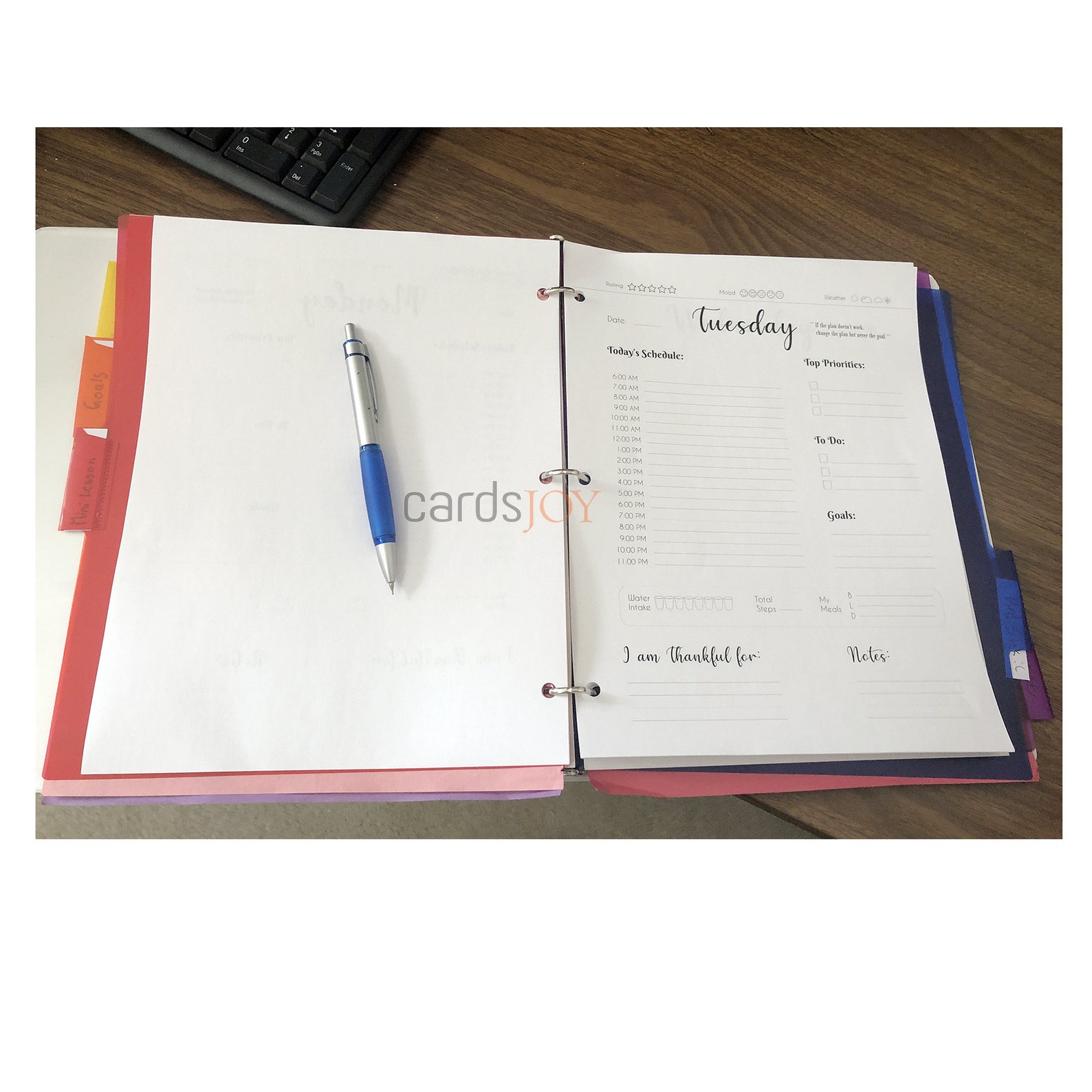 Printable Weekly Planner Seven Day Planner Work Planner PDF - Etsy