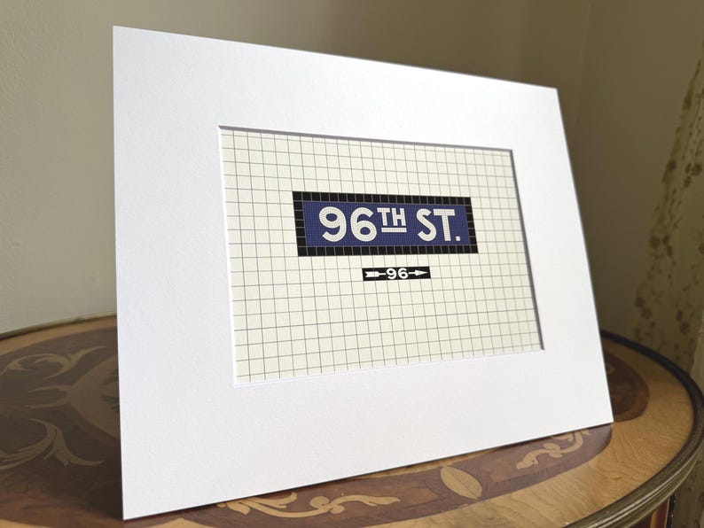 NYC Subway Art Print - 96th Street | IND 8th Ave Line | B, C Trains ...