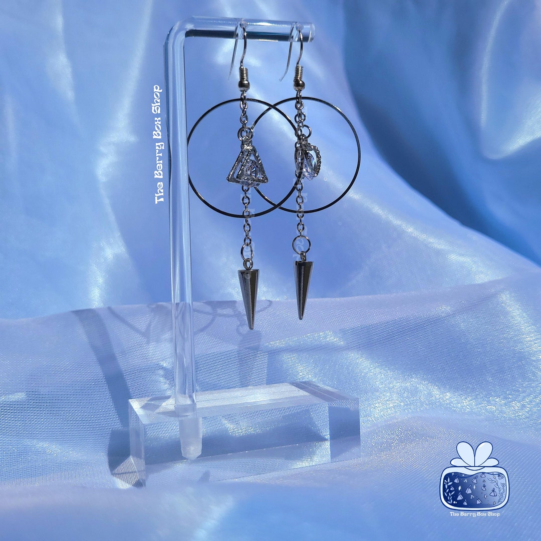 Grunge Silver Hoop Earrings | Alt Goth Punk Edgy Silver | by the Berry ...