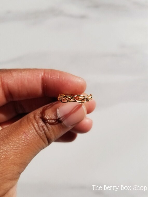 Braided Wire Ring Midi Wire Ring Wire Wrapped Ring Braided - Etsy