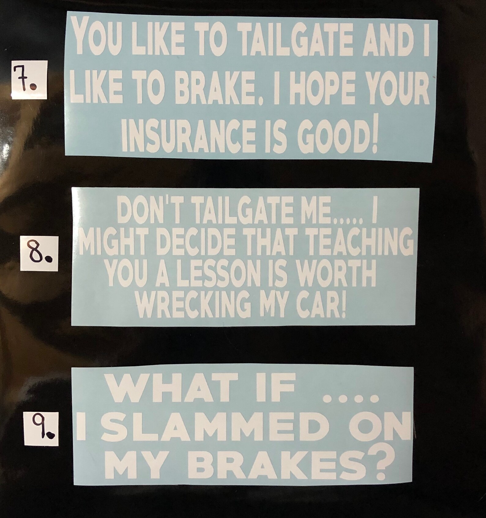 Road Rage Tailgating/tailgater Bumper Sticker Diecut Decal 14 - Etsy