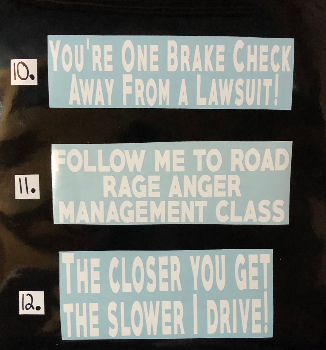 Road Rage Tailgating/tailgater Bumper Sticker Diecut Decal 14 - Etsy