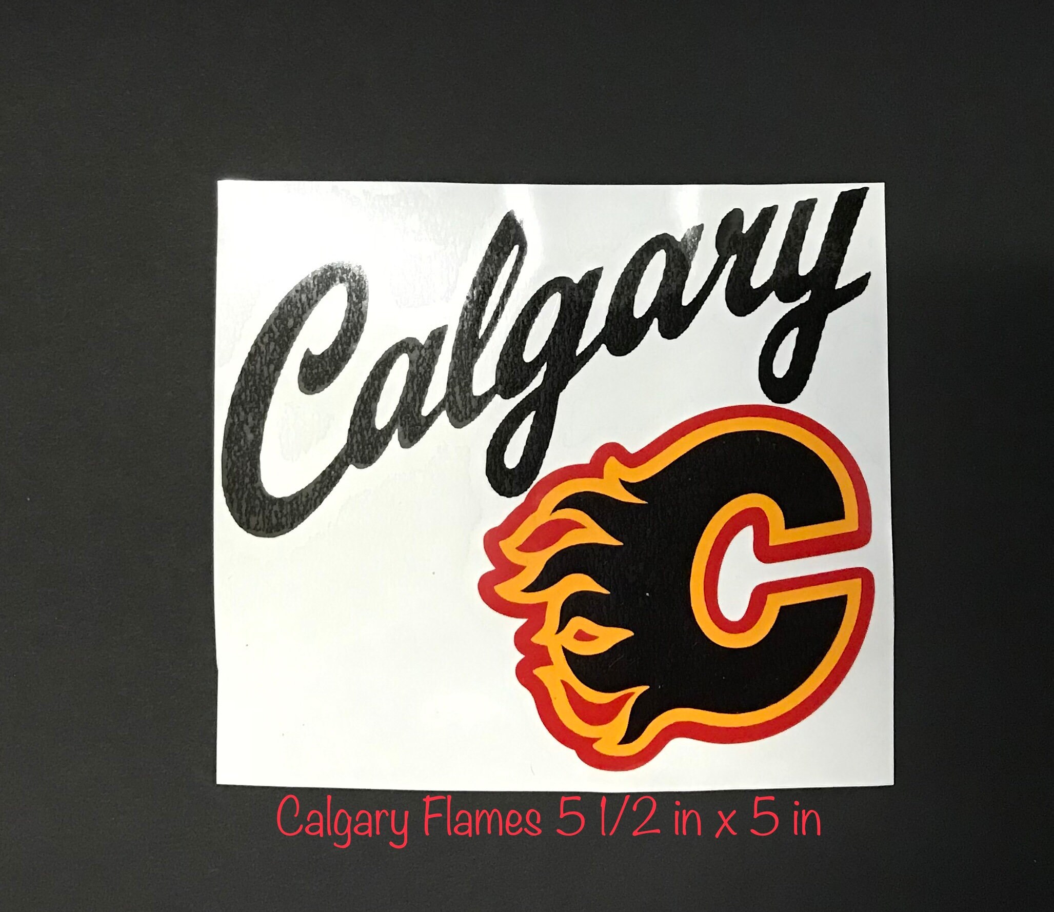 NHL Hockey Calgary Flames Digital Cut Car Decal Window Sticker - Etsy ...