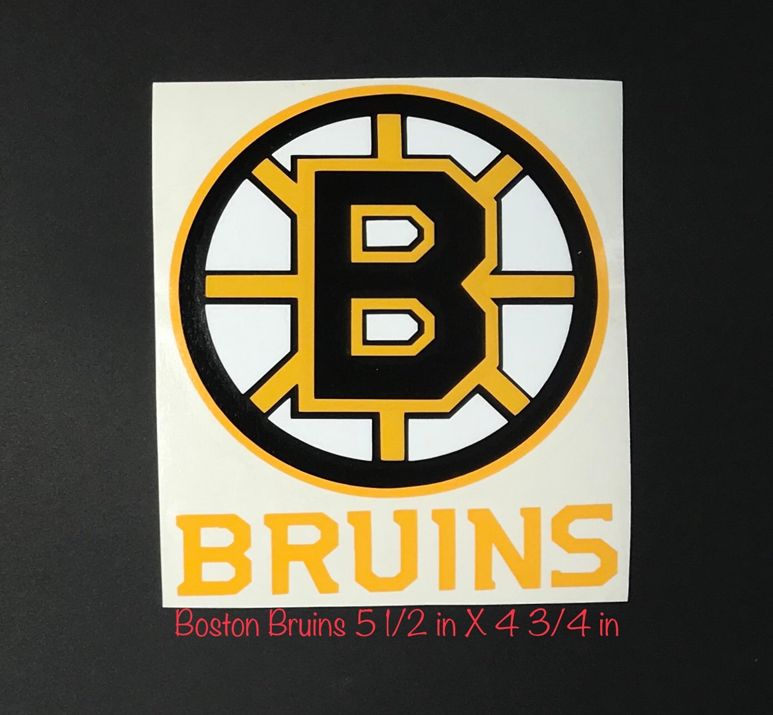 Boston Bruins NHL Hockey Diecut Vinyl Decal: Laptop, Cooler, Car Free ...