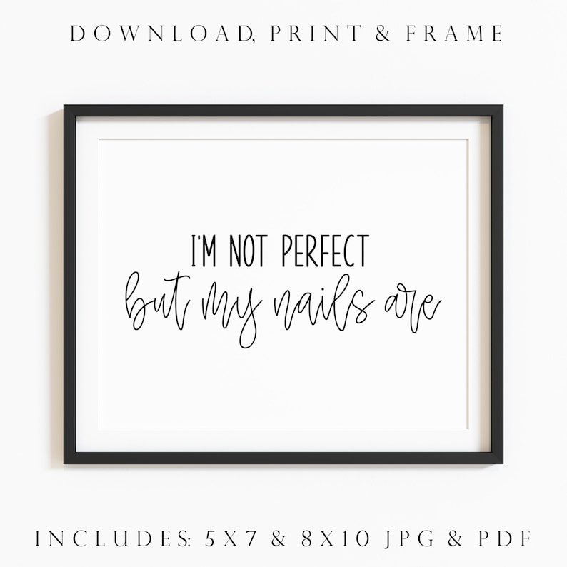 Nail Salon Printable. Nail Salon Wall Art. Nail Salon Sign. Nail Salon ...