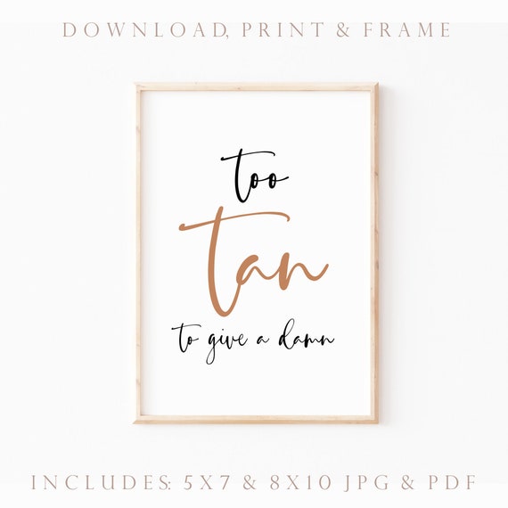 Printable Tanning Sign. Tanning Salon Decor. Spray Tan | Etsy