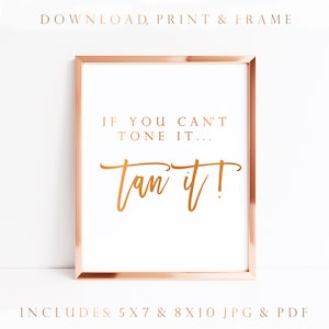 Printable Tanning Sign. Tanning Salon Decor. Spray Tan - Etsy