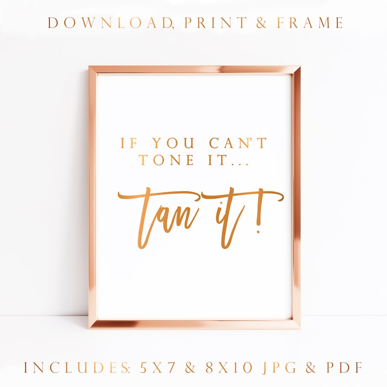 Printable Tanning Sign. Tanning Salon Decor. Spray Tan Business ...