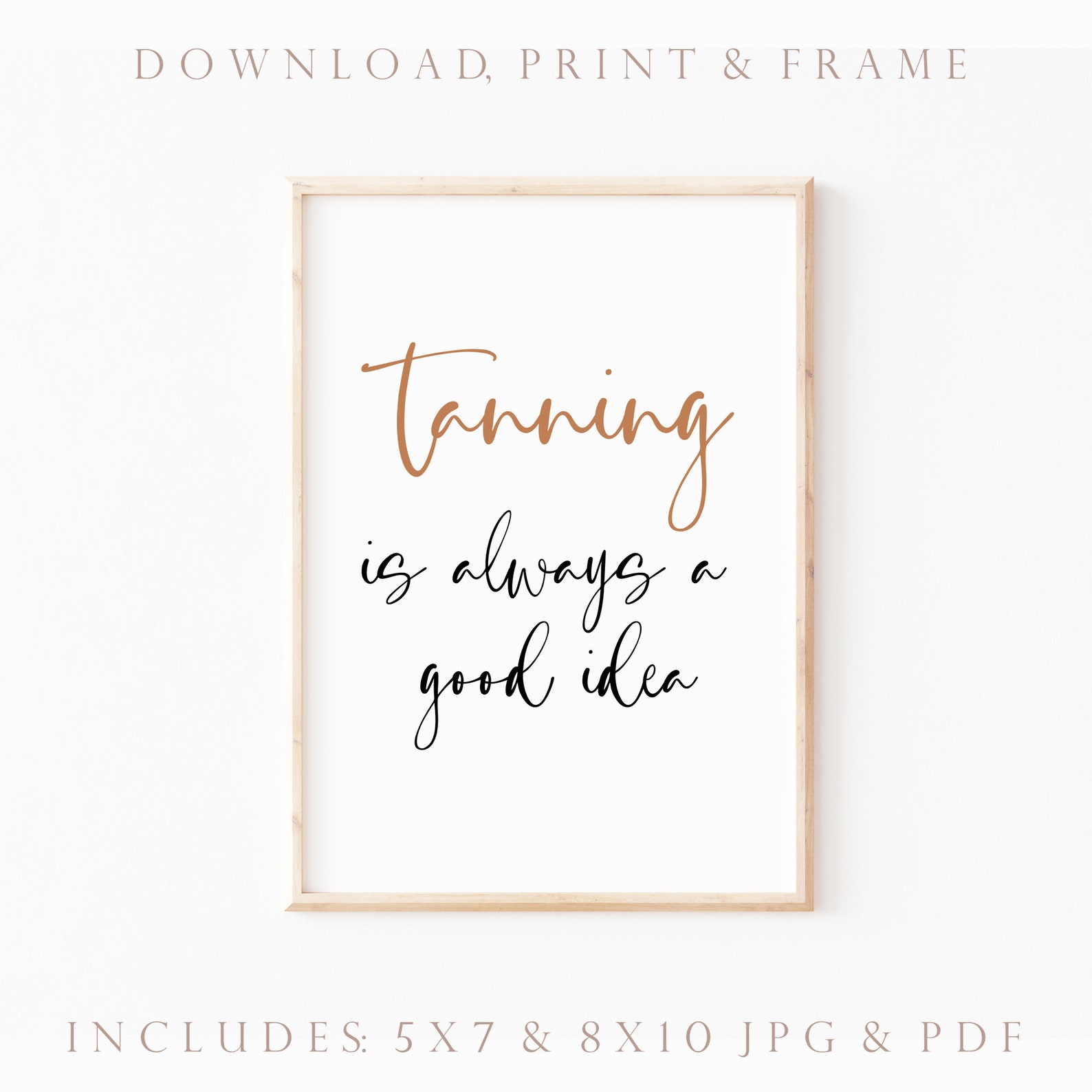 Printable Tanning Sign. Tanning Salon Decor. Spray Tan Business ...