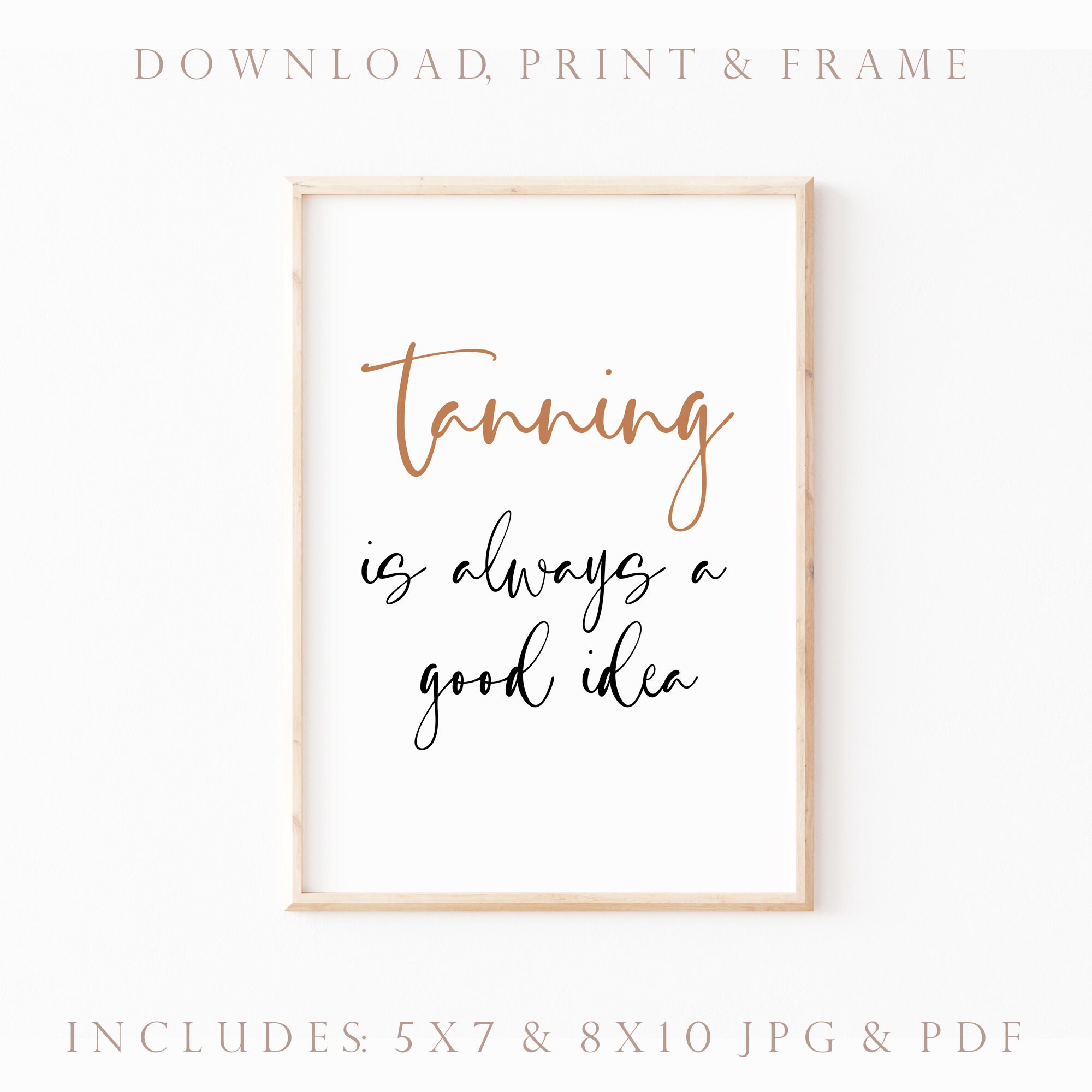 Printable Tanning Sign. Tanning Salon Decor. Spray Tan Business ...
