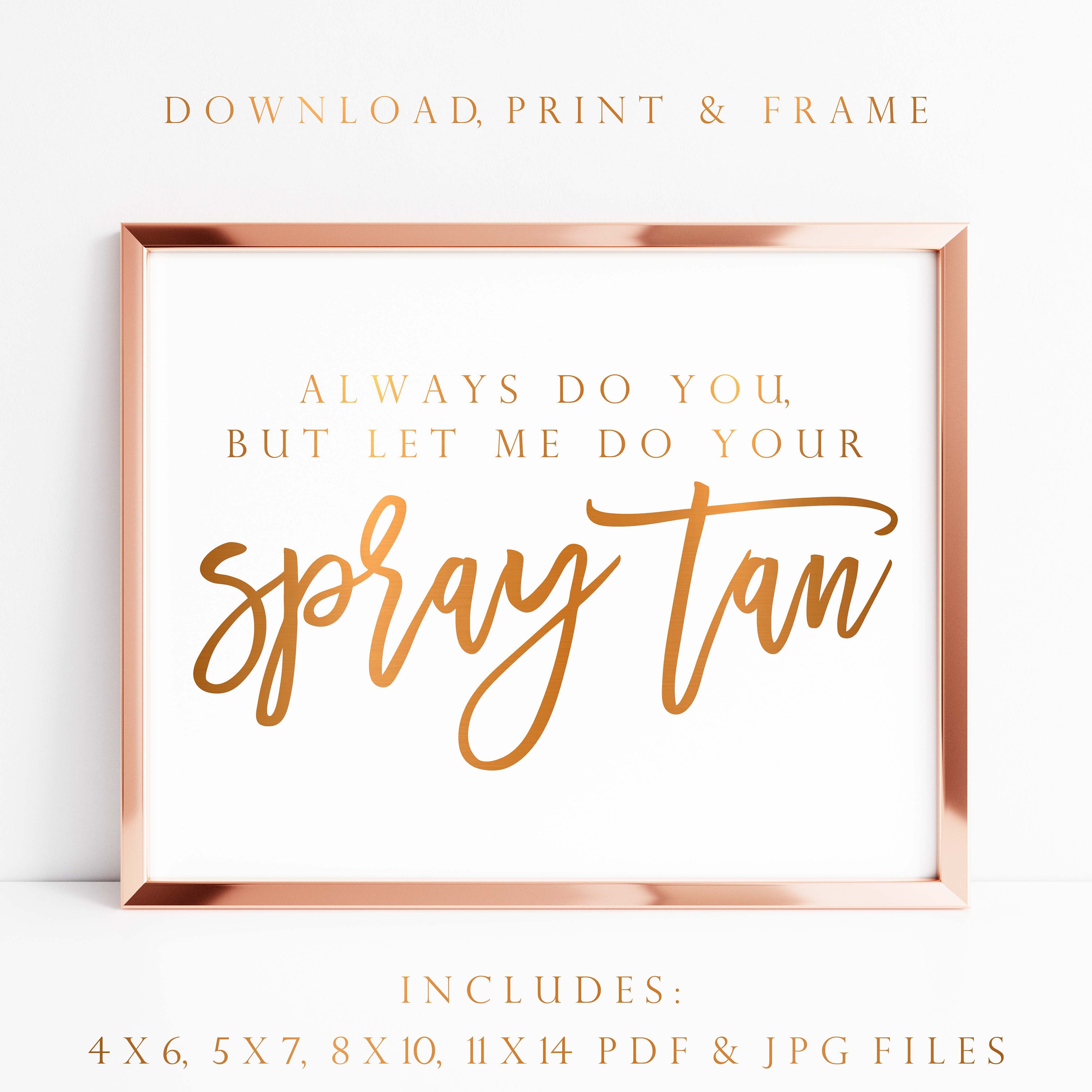 Printable Tanning Sign. Tanning Salon Decor. Spray Tan - Etsy