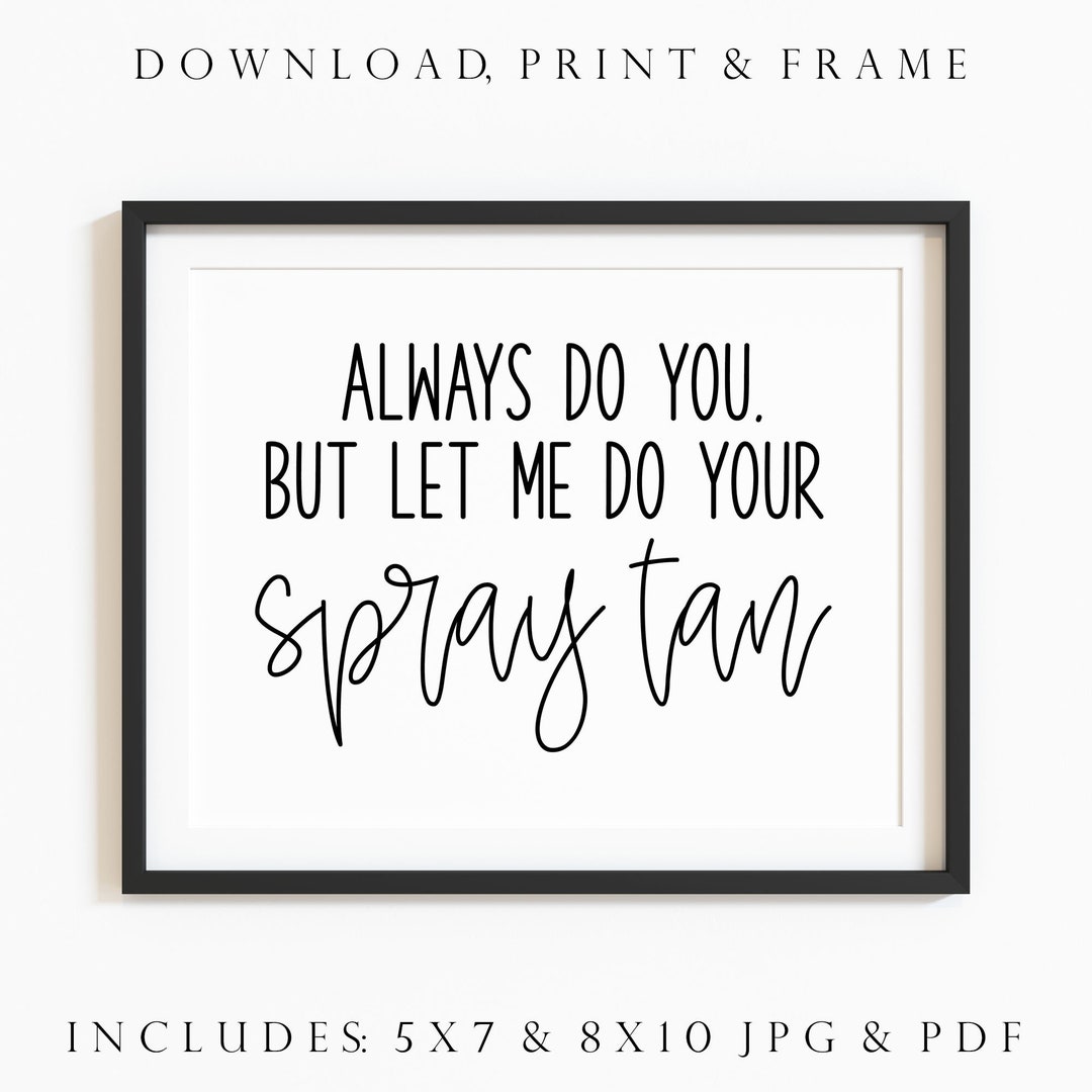 Printable Tanning Sign. Tanning Salon Decor. Spray Tan Business ...