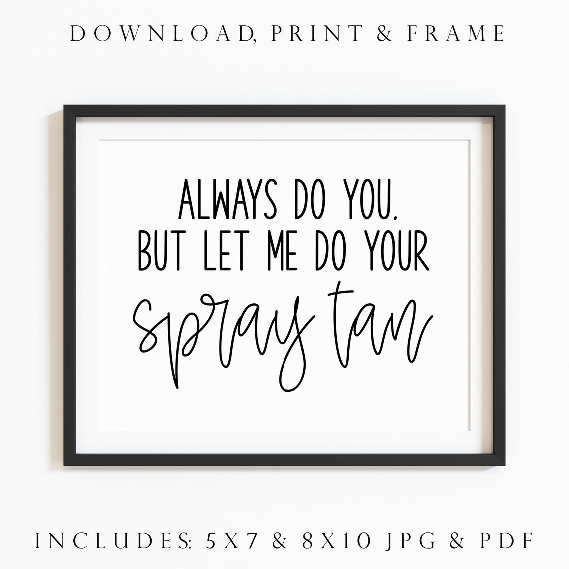 Printable Tanning Sign. Tanning Salon Decor. Spray Tan Business ...
