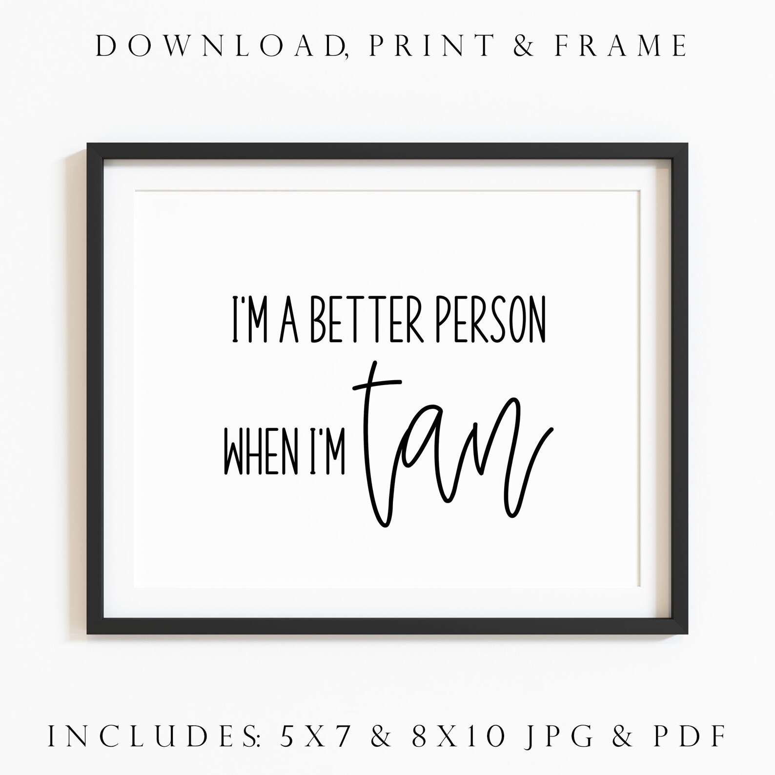 Printable Tanning Sign. Tanning Salon Decor. Spray Tan - Etsy