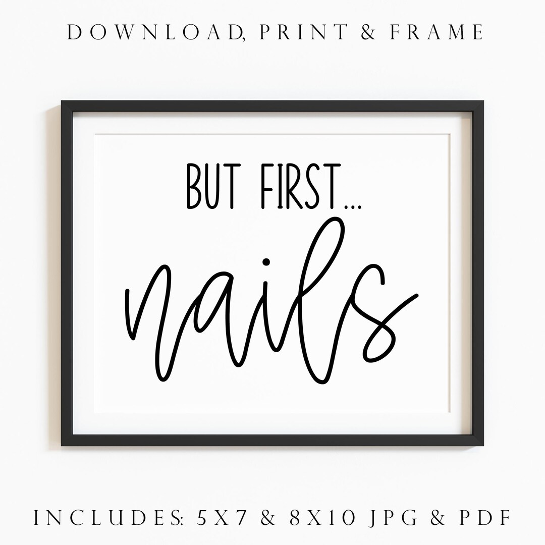 Nail Salon Printable. Nail Salon Wall Art. Nail Salon Sign. Nail Salon ...