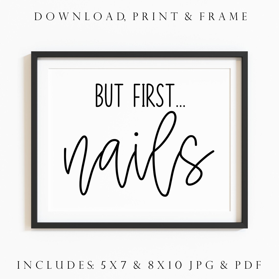 Nail Salon Printable. Nail Salon Wall Art. Nail Salon Sign. | Etsy