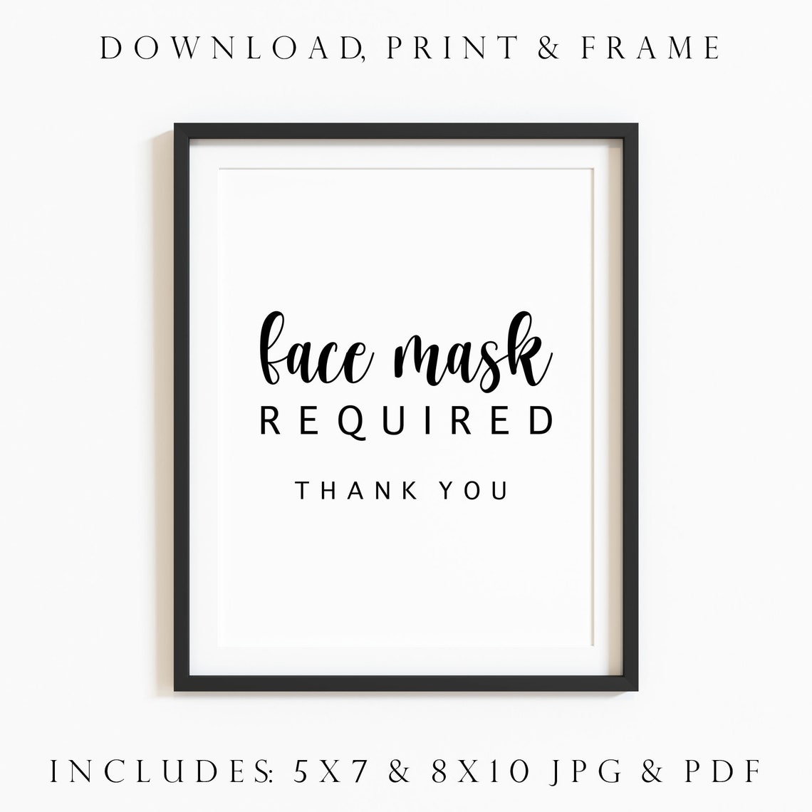 Face Mask Required Printable. Face Mask Required Sign. Face Mask Sign ...