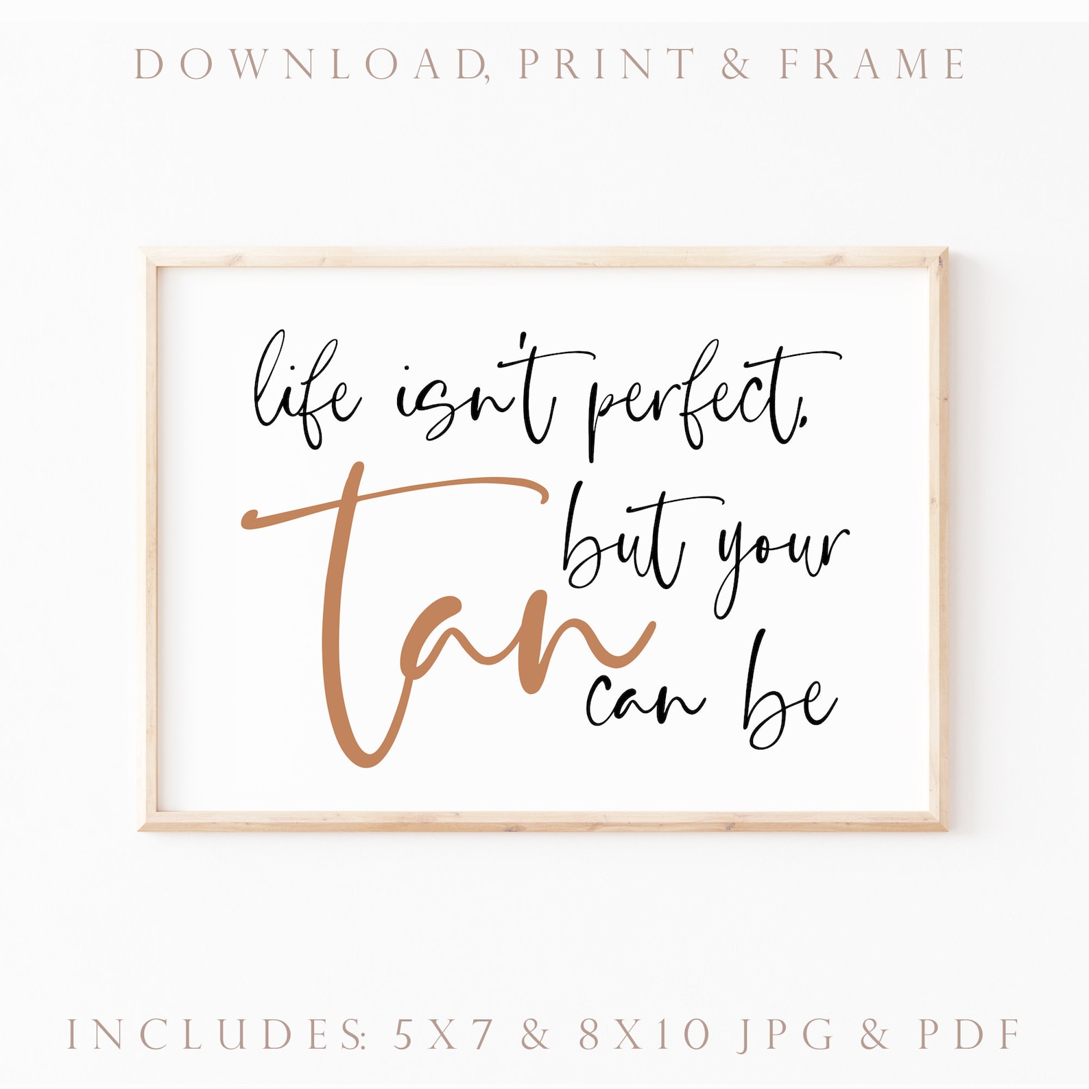 Printable Tanning Sign. Tanning Salon Decor. Spray Tan Business ...