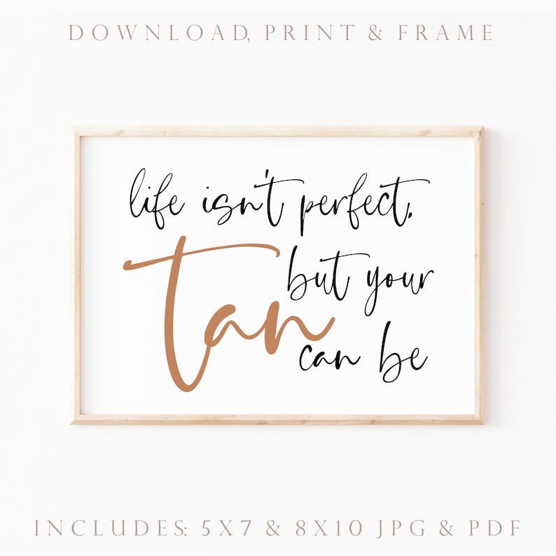 Printable Tanning Sign. Tanning Salon Decor. Spray Tan Business ...