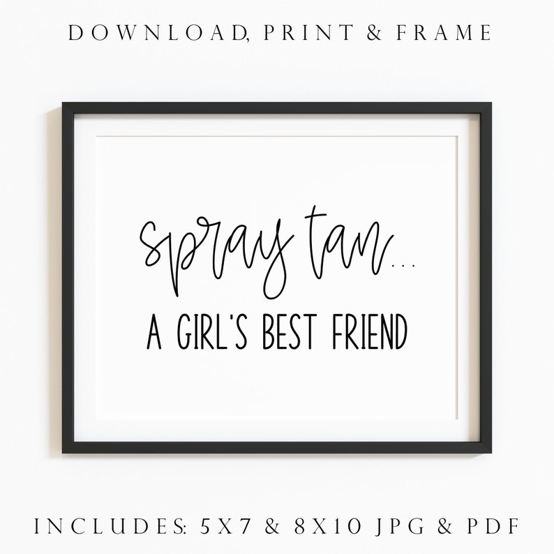 Printable Tanning Sign. Tanning Salon Decor. Spray Tan Business ...