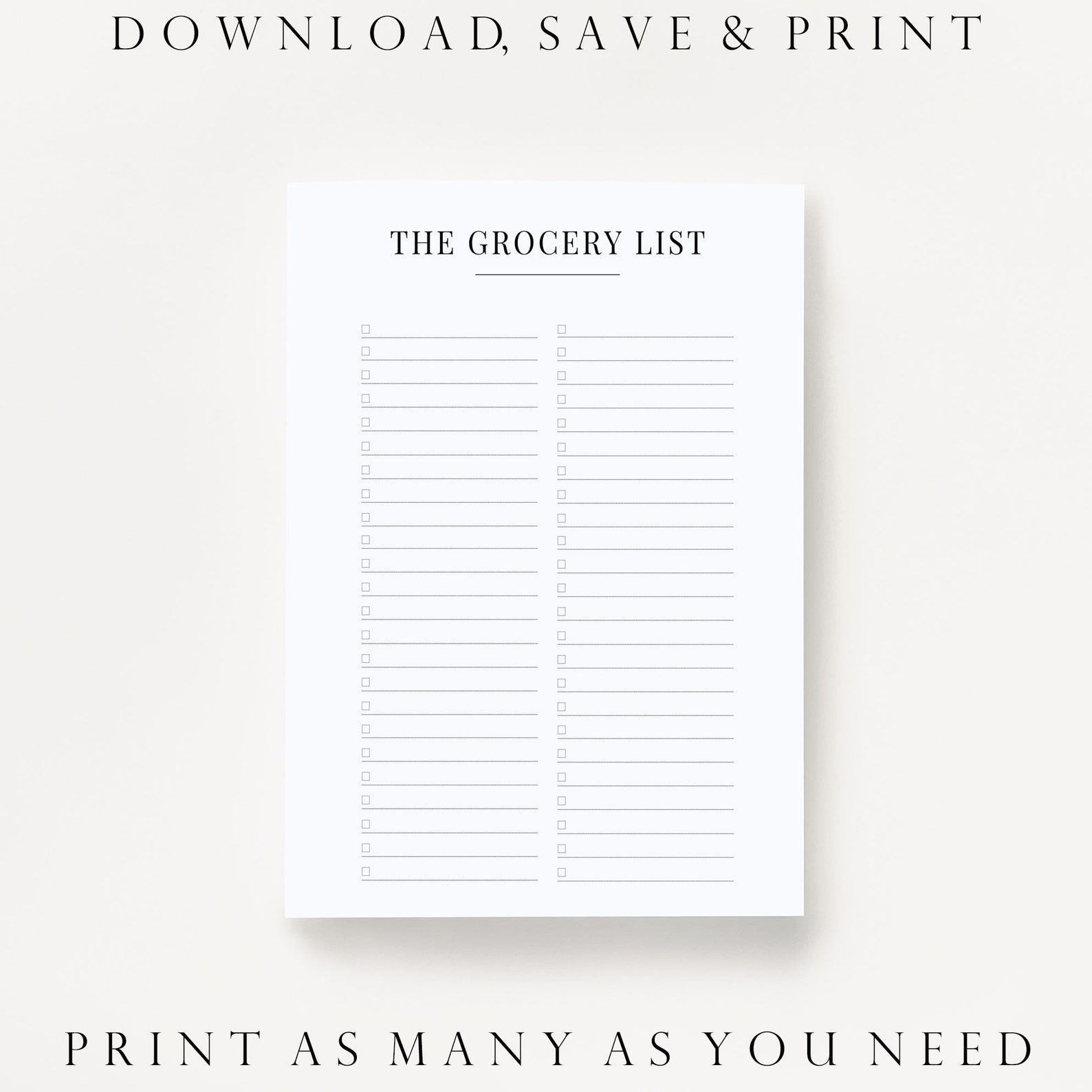 Grocery List Printable. Supermarket List. Shopping Checklist. Funny ...