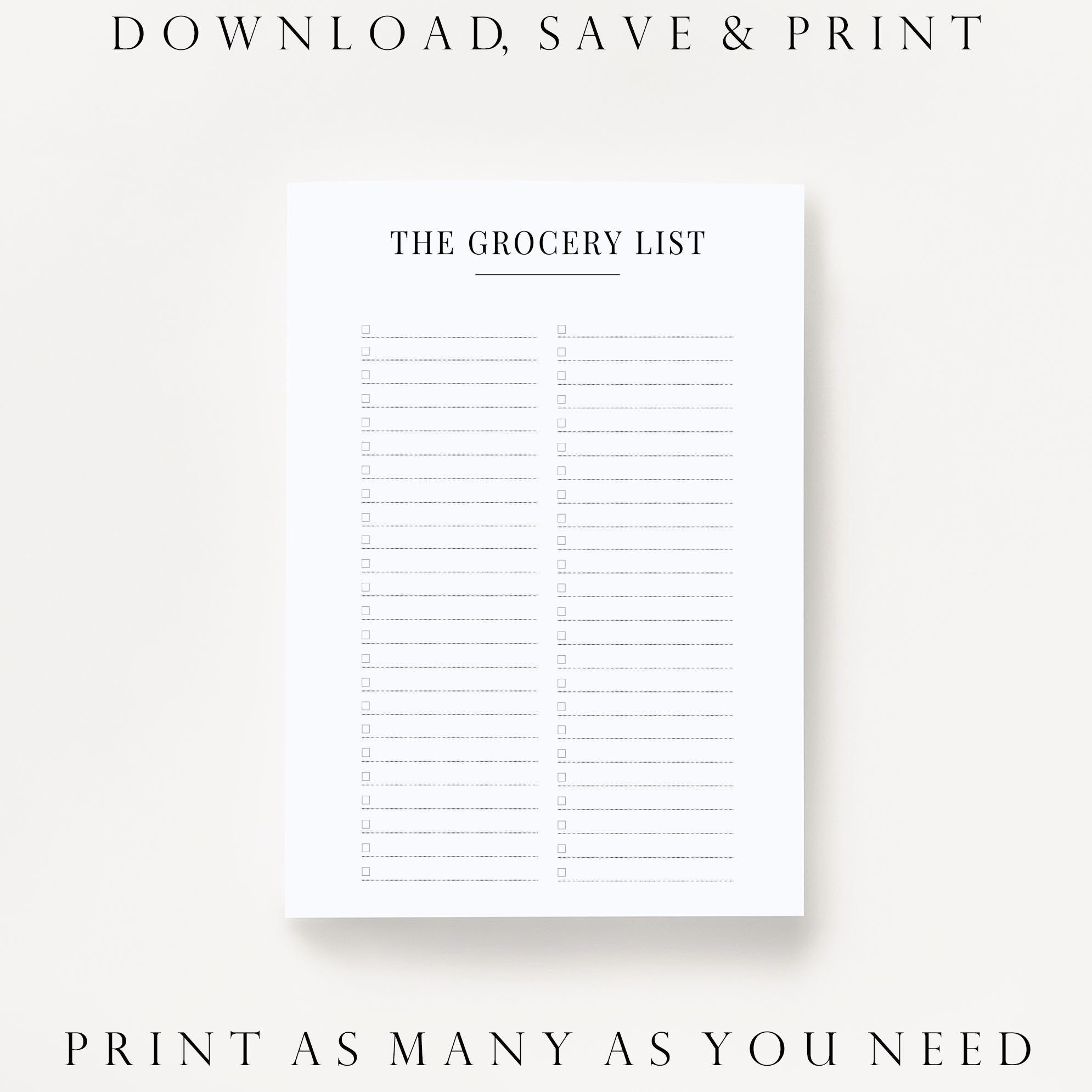 Grocery List Printable. Supermarket List. Shopping Checklist. Funny ...