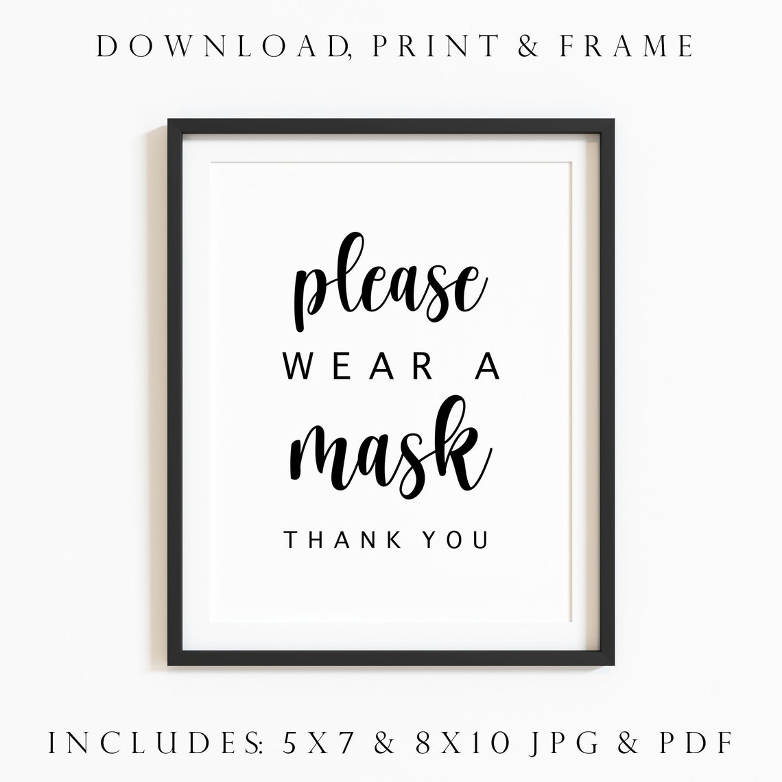 Face Mask Required Printable. Face Mask Required Sign. Face - Etsy
