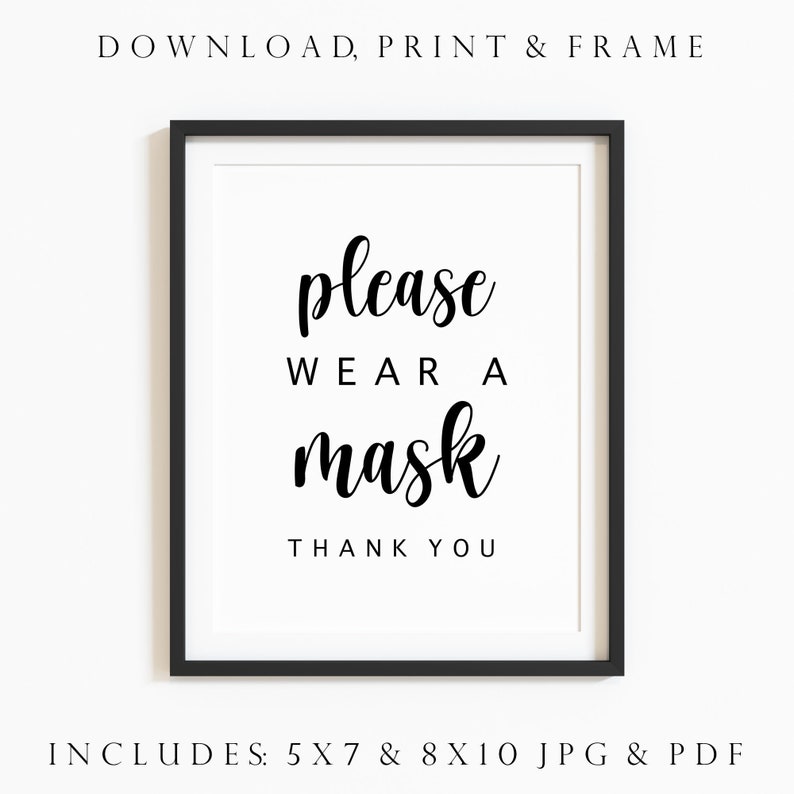 Face Mask Required Printable. Face Mask Required Sign. Face - Etsy