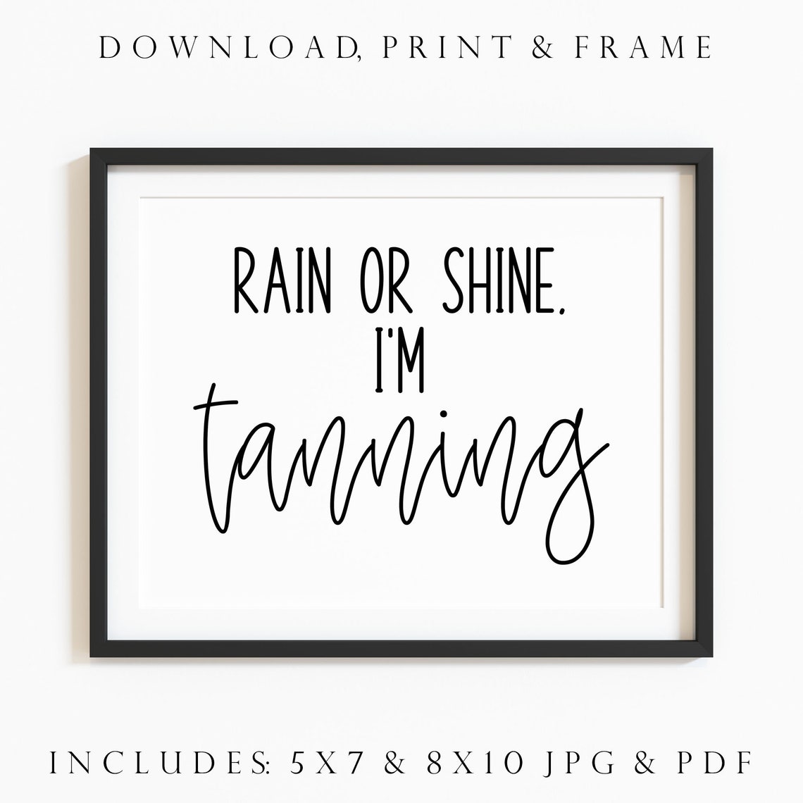 Printable Tanning Sign. Tanning Salon Decor. Spray Tan Business ...