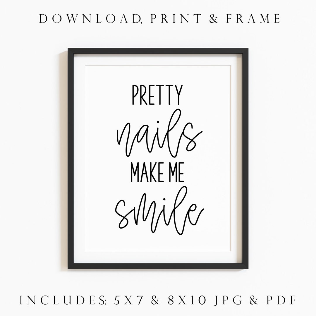 Nail Salon Printable. Nail Salon Wall Art. Nail Salon Sign. Nail Salon ...