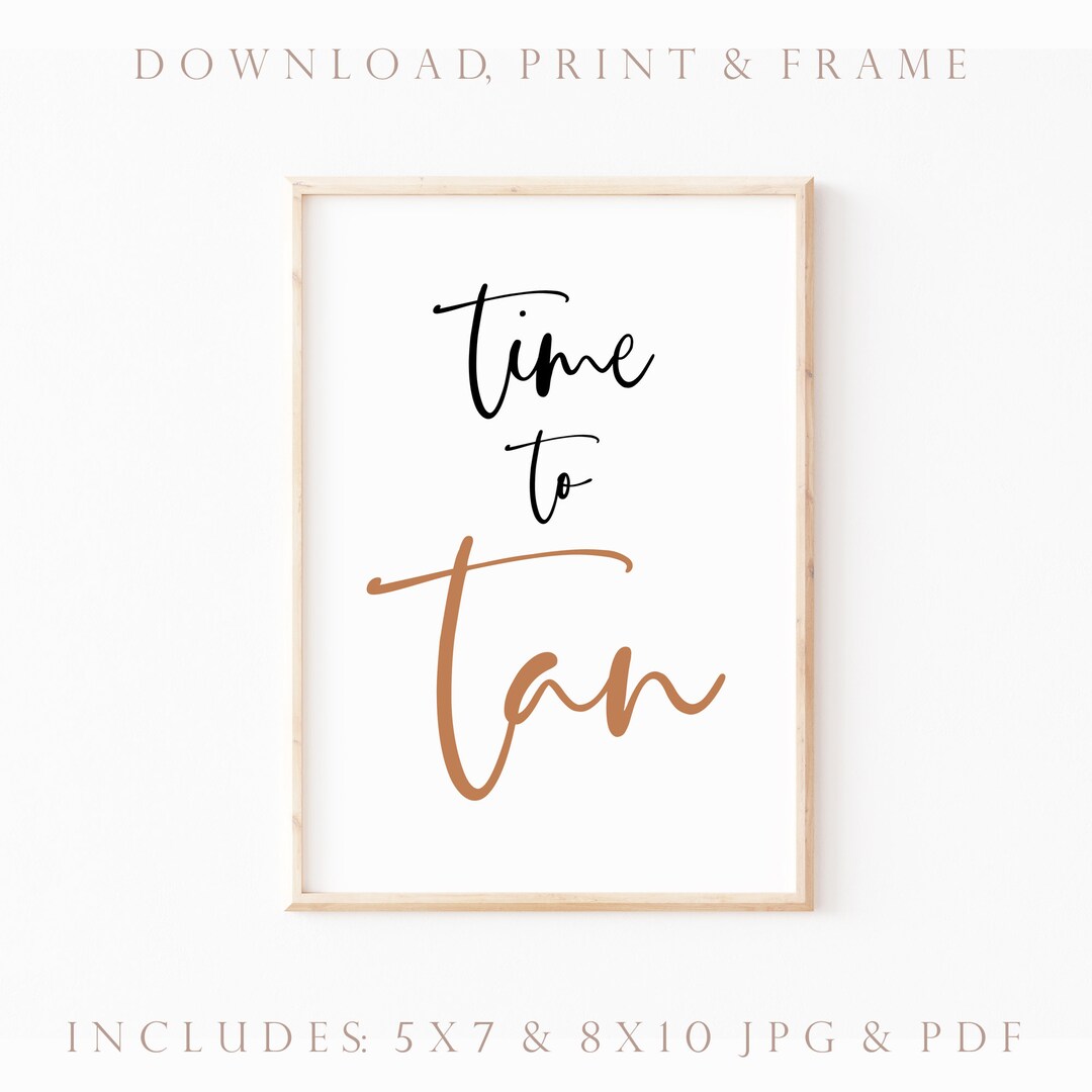 Printable Tanning Sign. Tanning Salon Decor. Spray Tan Business ...