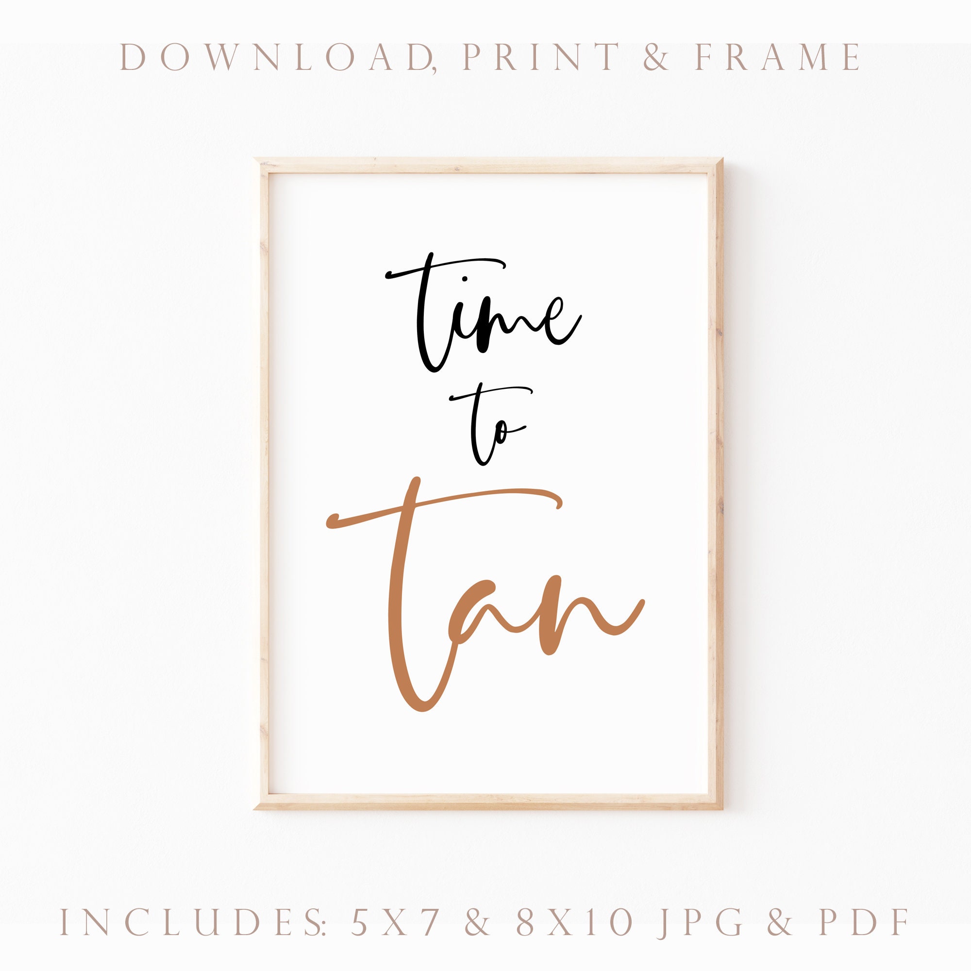 Printable Tanning Sign. Tanning Salon Decor. Spray Tan Business ...